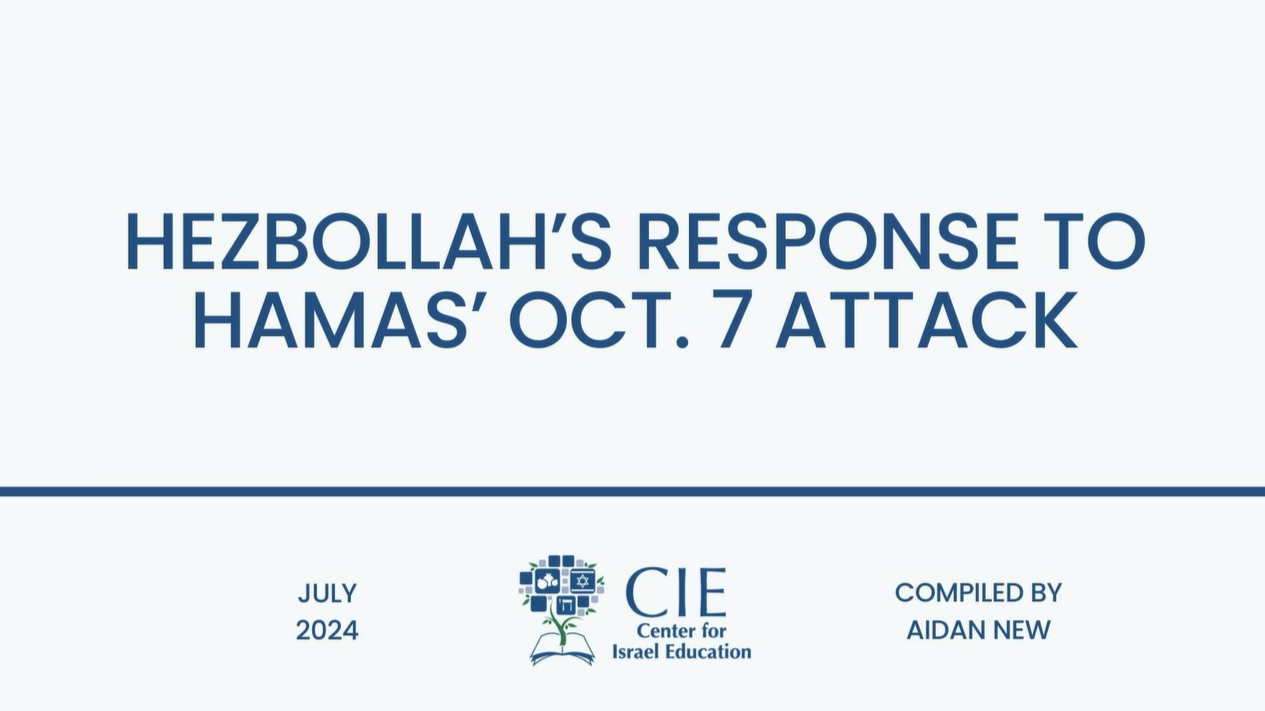Hezbollah's Response to Hamas' Oct. 7 Attack | The Jewish Educator Portal