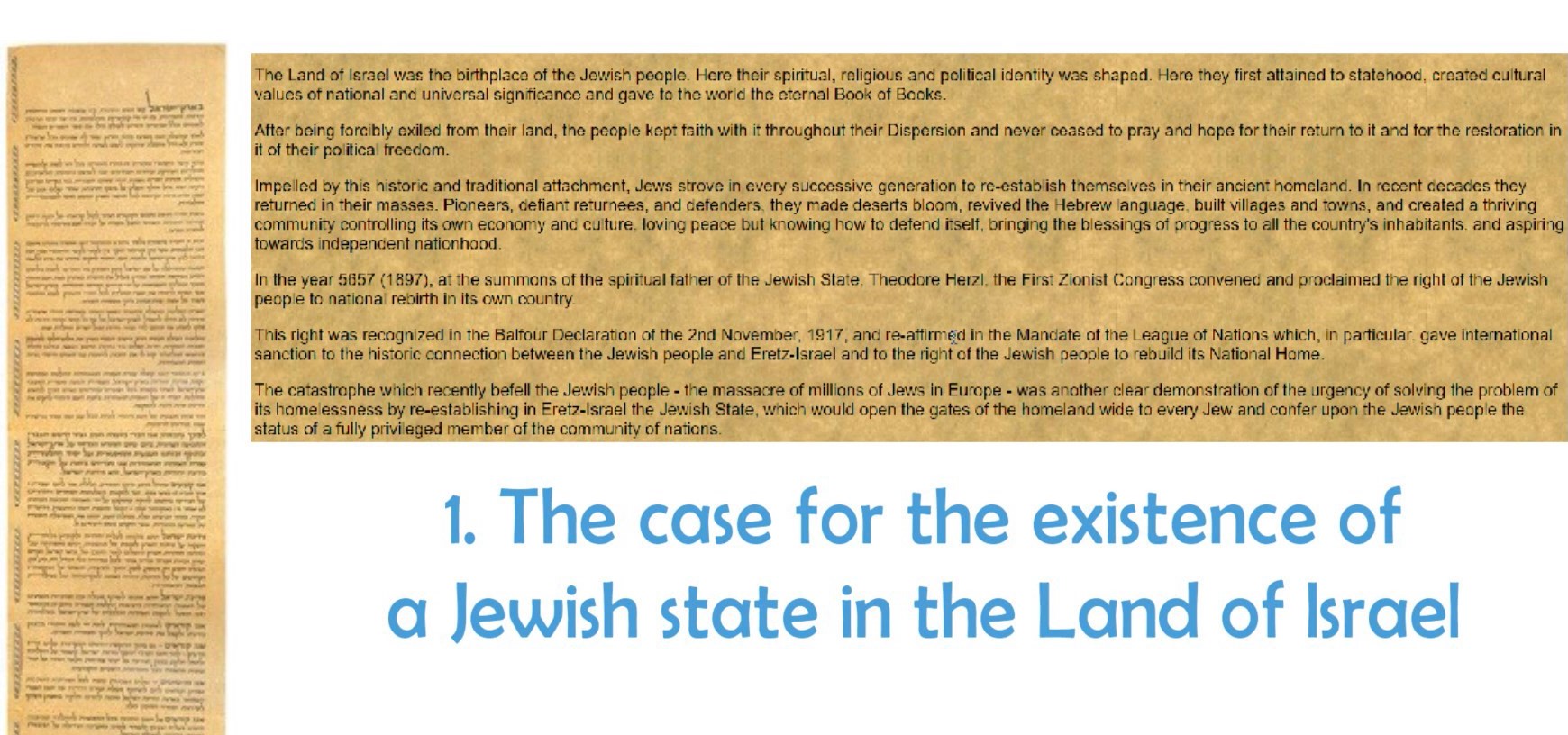 Israel's Declaration: An Introduction | The Jewish Educator Portal